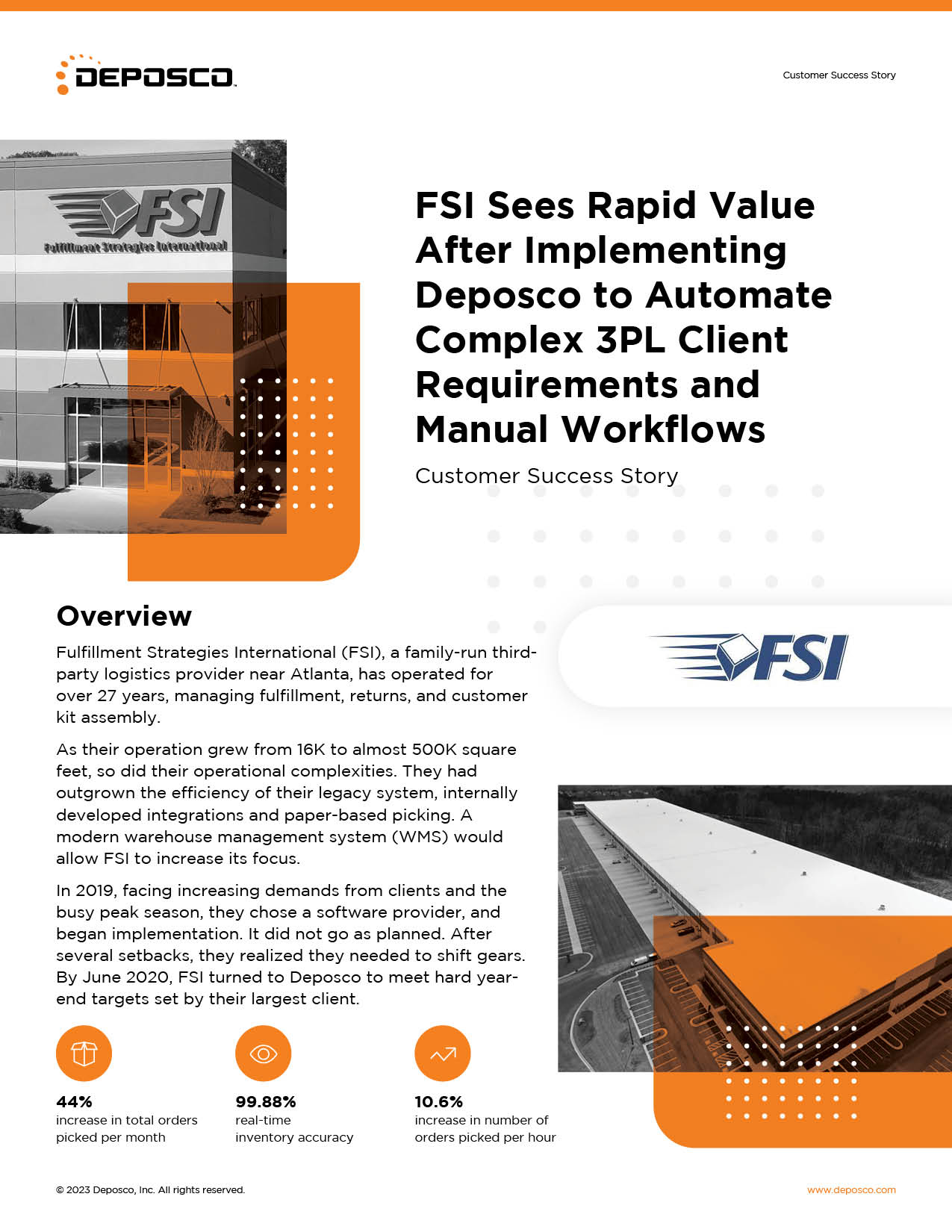 FSI Implements 3PL Fulfillment Solution From Deposco
